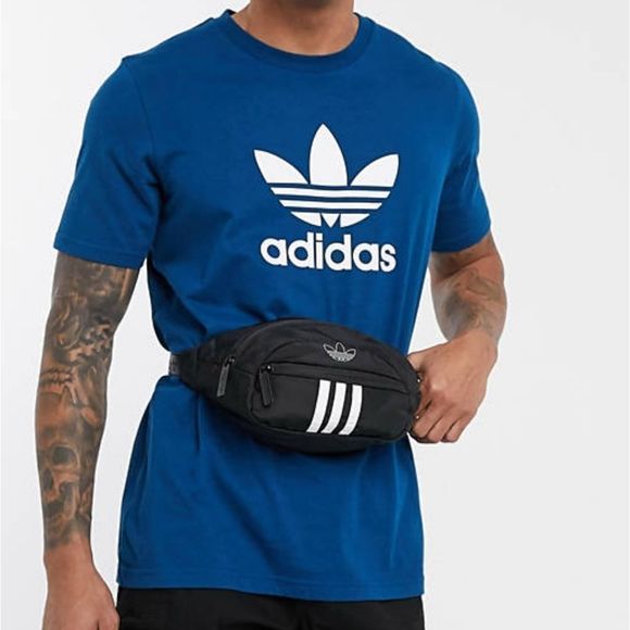 adidas | Bags | Adidasoriginalsnational 3 Stripes Waist Pack Fanny ...